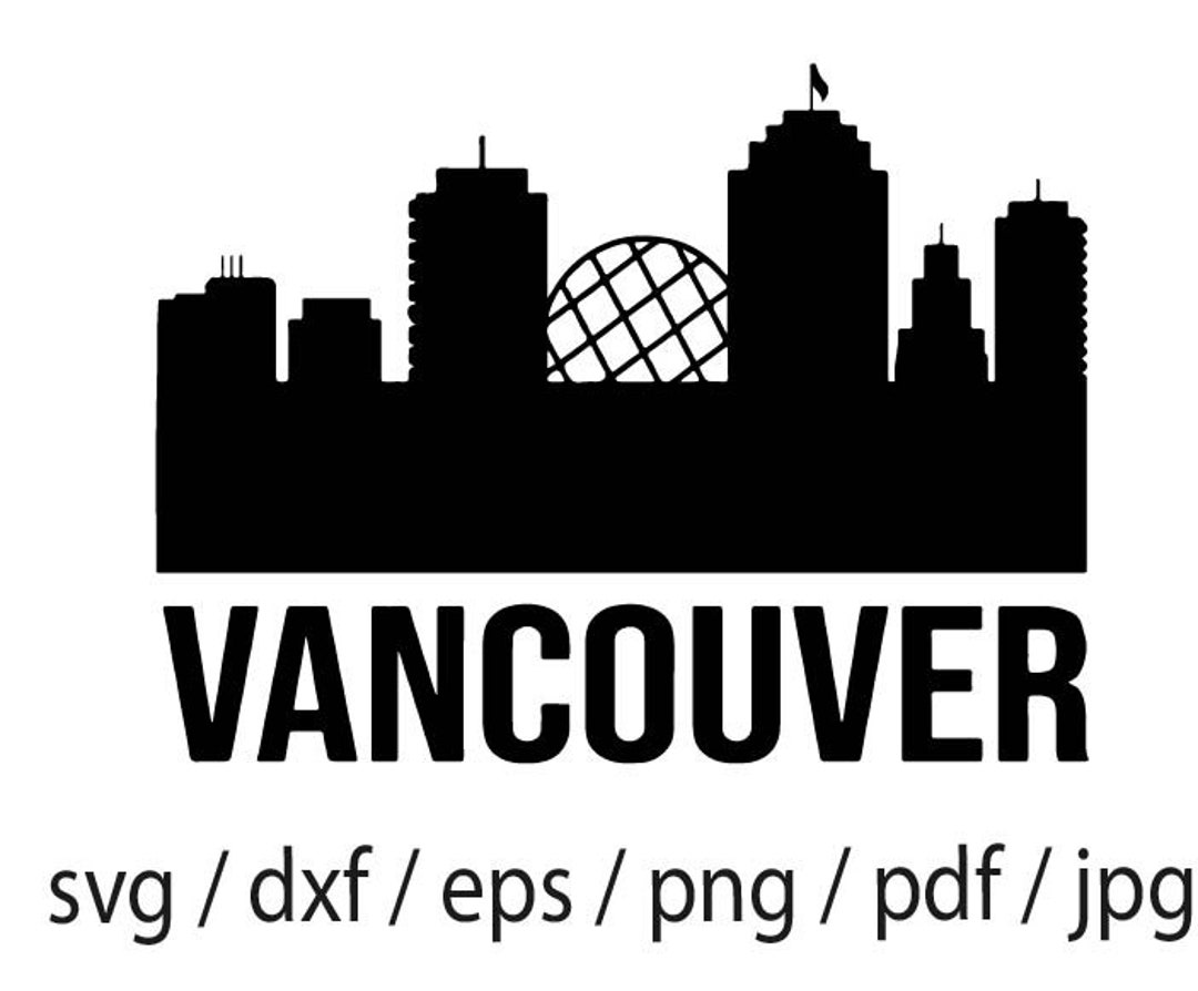 Vancouver Svg Vancouver Canada skyline cityscape City - Etsy