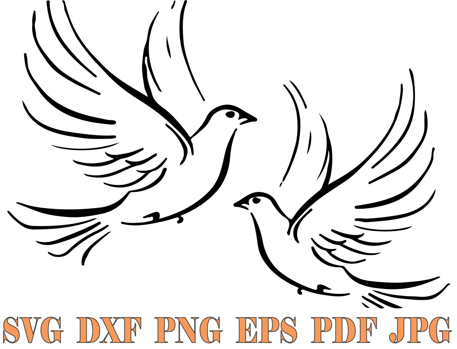 Dove Vector Dove Clipart Bird SVG Files for Silhouette Cameo - Etsy Ireland
