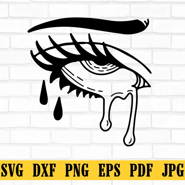 Crying Eye Svg - Etsy