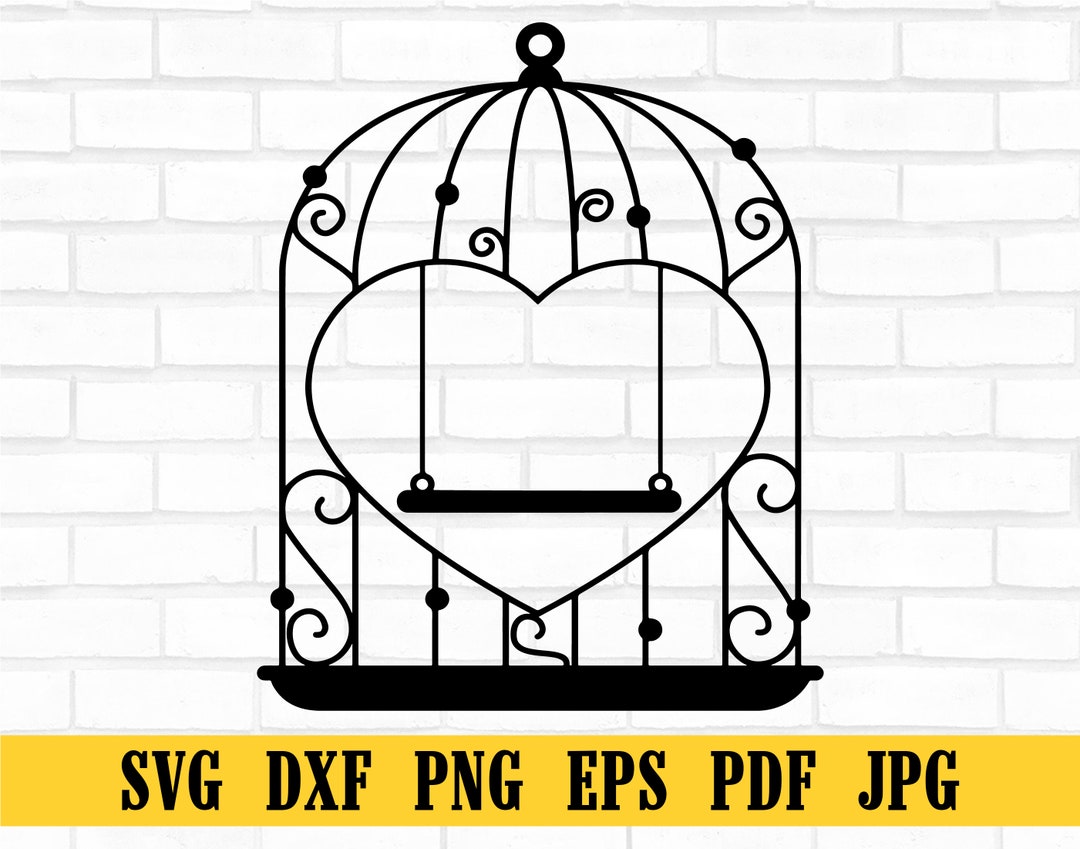 Bird Cage Svg, Cage Svg, Cut File for Cricut, Dxf, Cage Shape, Free ...
