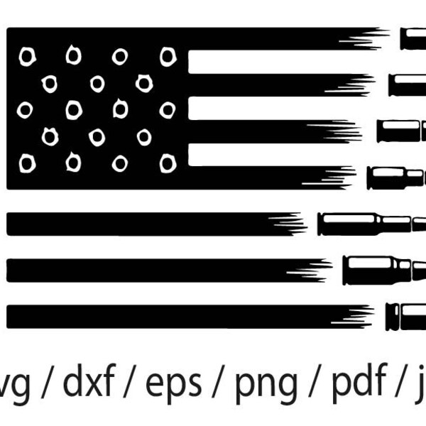 Bullet American Flag - Etsy