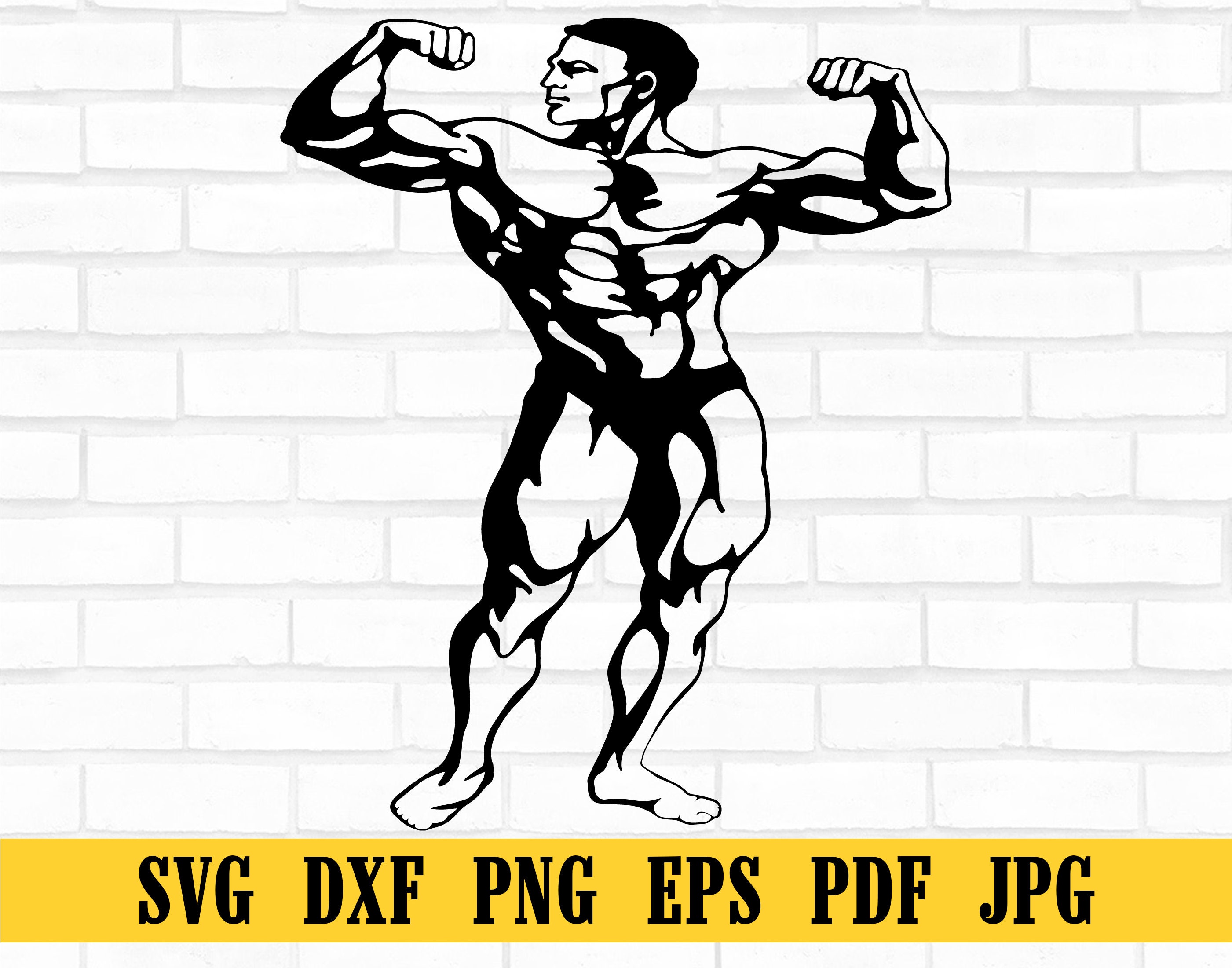 Bodybuilder SVG Workout Svgcrossfit Svgmuscle - Etsy