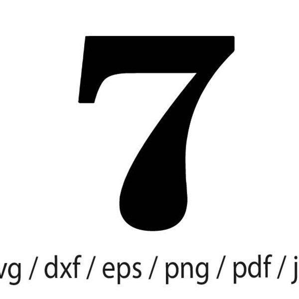 Number 7 Svg - Etsy