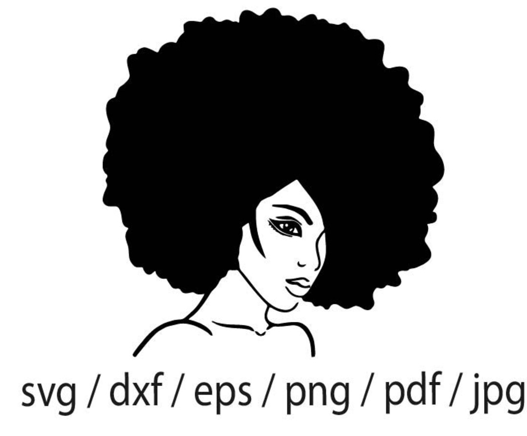 Afro Woman SVG, Afro Girl Svg, Afro Queen Svg, Afro Lady Svg, Curly ...