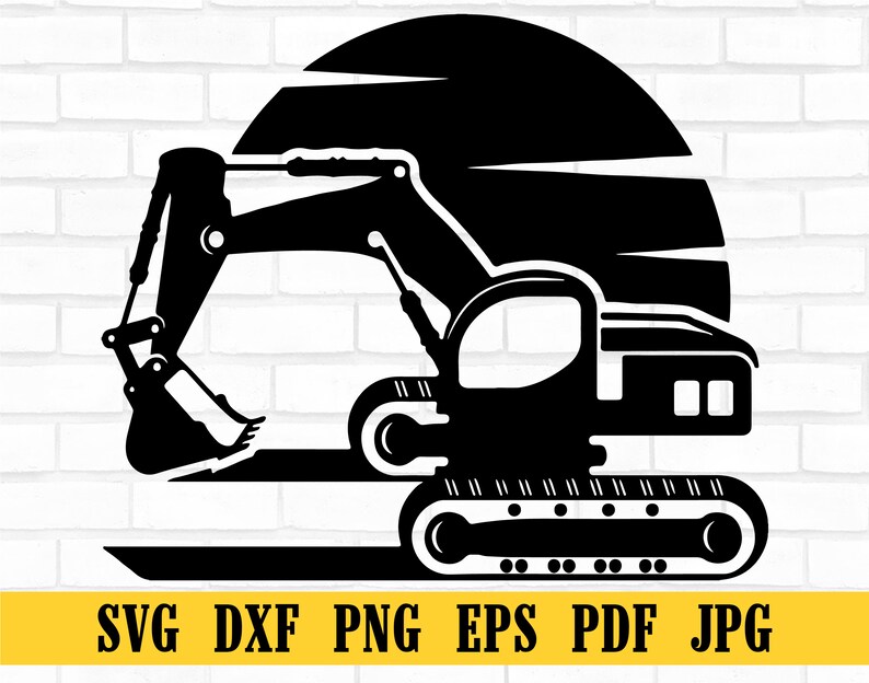 Excavator SVG Construction SVG Excavator Clipart - Etsy