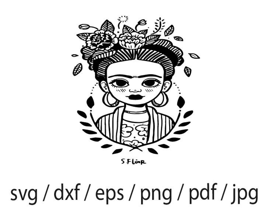 Frida Kahlo Svg, Frida Kahlo Png, Frida Print, Frida Kahlo, Silhouette ...