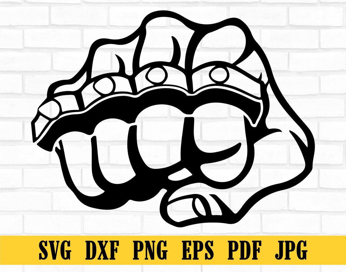 Brass Knuckles SVG, Brass Knuckles Clipart, Brass Knuckles Files for ...