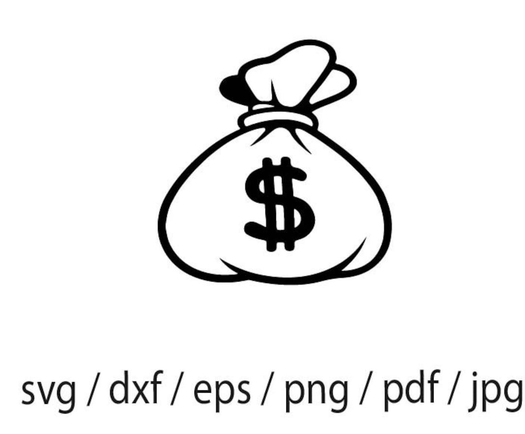 Money Bag Svg, Money Svg, Cash Svg, Money Dxf, Money Png, Money Clipart ...