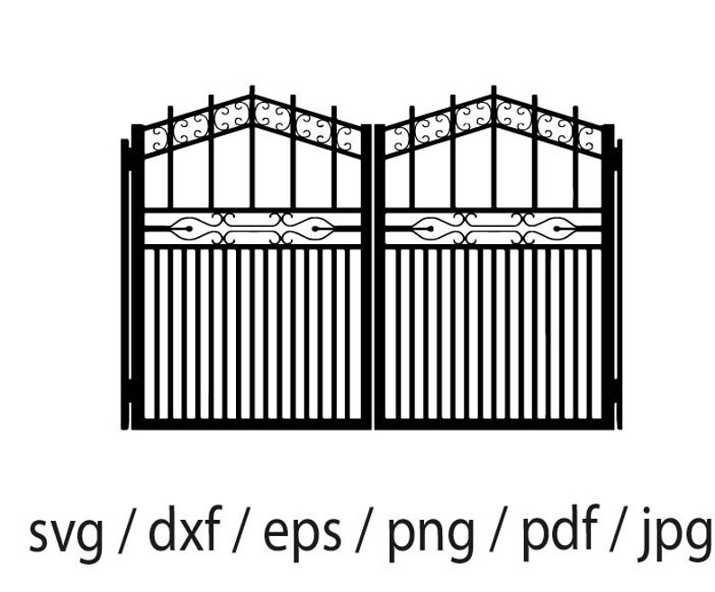 Iron Gate SVG Iron Gate DXF, Iron Gate PNG, Iron Gate Clipart, Iron ...