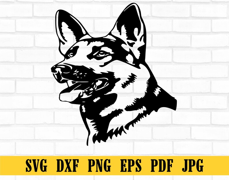 German Shepherd Svg, Dog Svg Cricut, Laser Cut Vector, Dxf Plasma, Cnc ...
