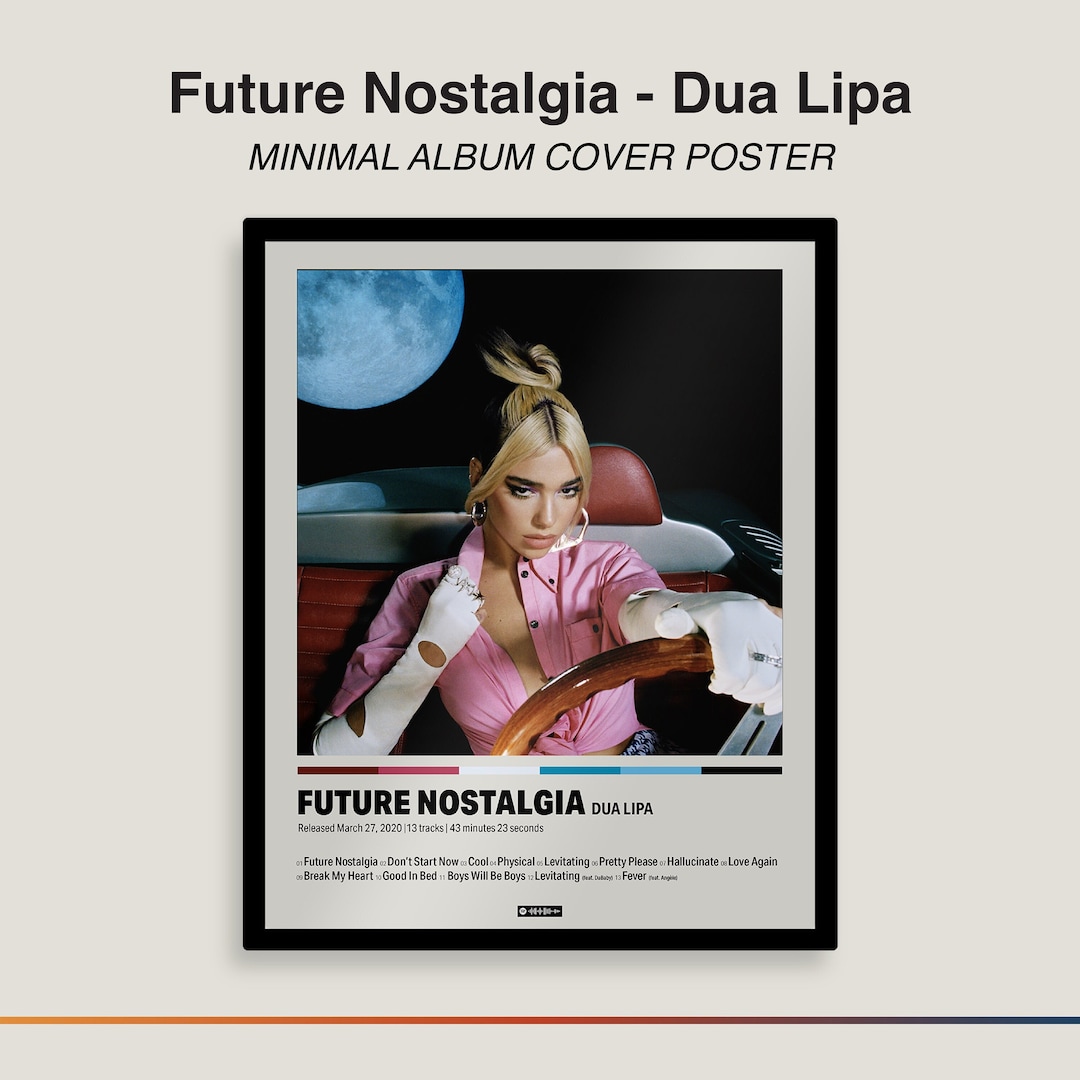 Future Nostalgia Dua Lipa Album Cover Poster Minimal, Aesthetic, Digital Download Choose Your ...