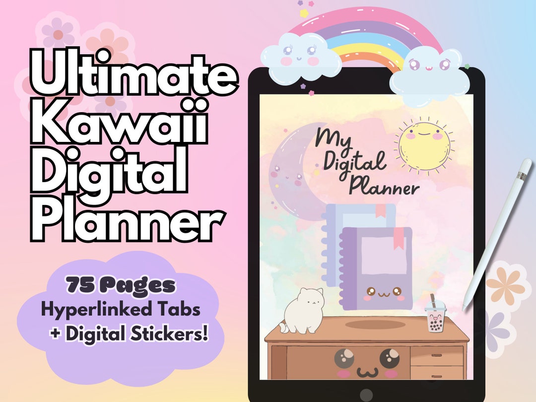 Kawaii Digital Planner Ultimate Kawaii Digital Planner Stickers Bundle ...