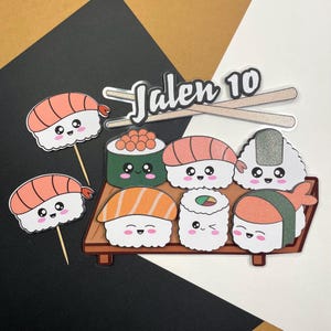 Sushi Cake Topper-kawaii Cake Topper - Etsy