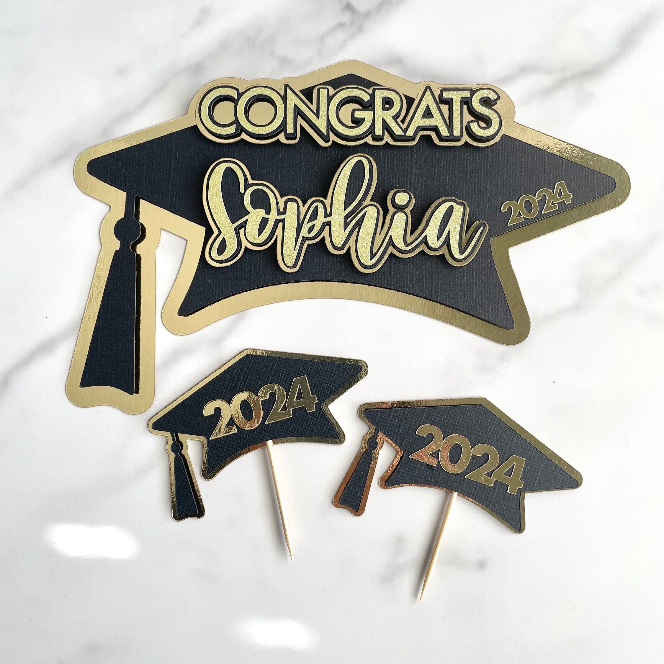 Graduation Cake Topper-graduation 2024 Cake Topper-graduation Party ...