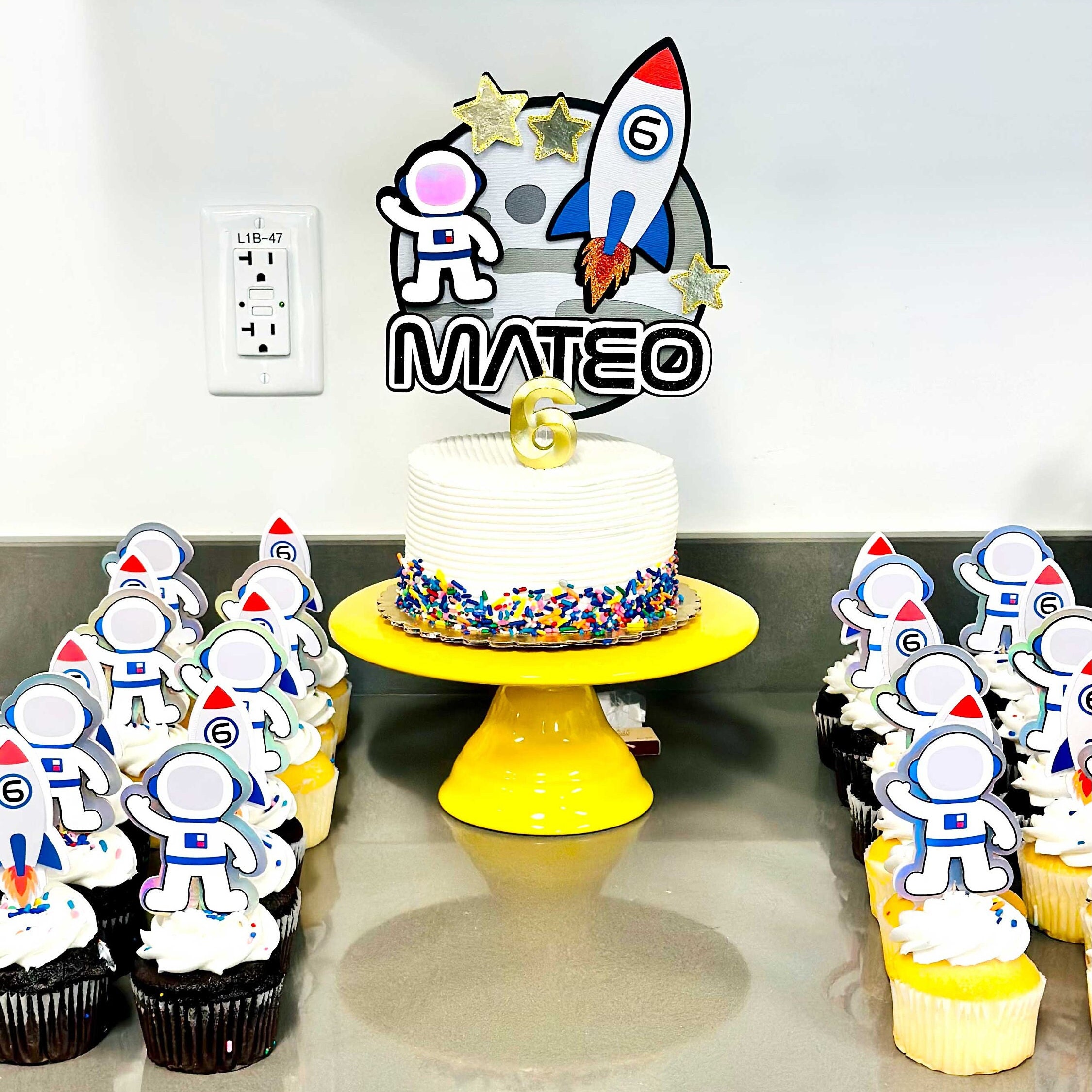 Rocket Cake Topper-space Cake Topper-astronaut Topper-outer Space-outer ...