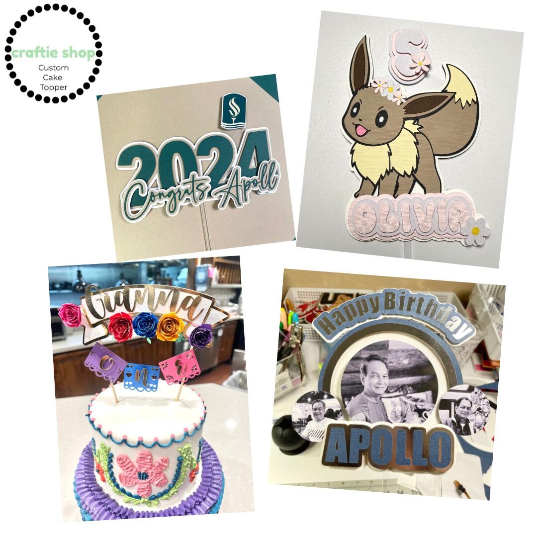 Custom Cardstock Cake Topper, Party Decor - Etsy
