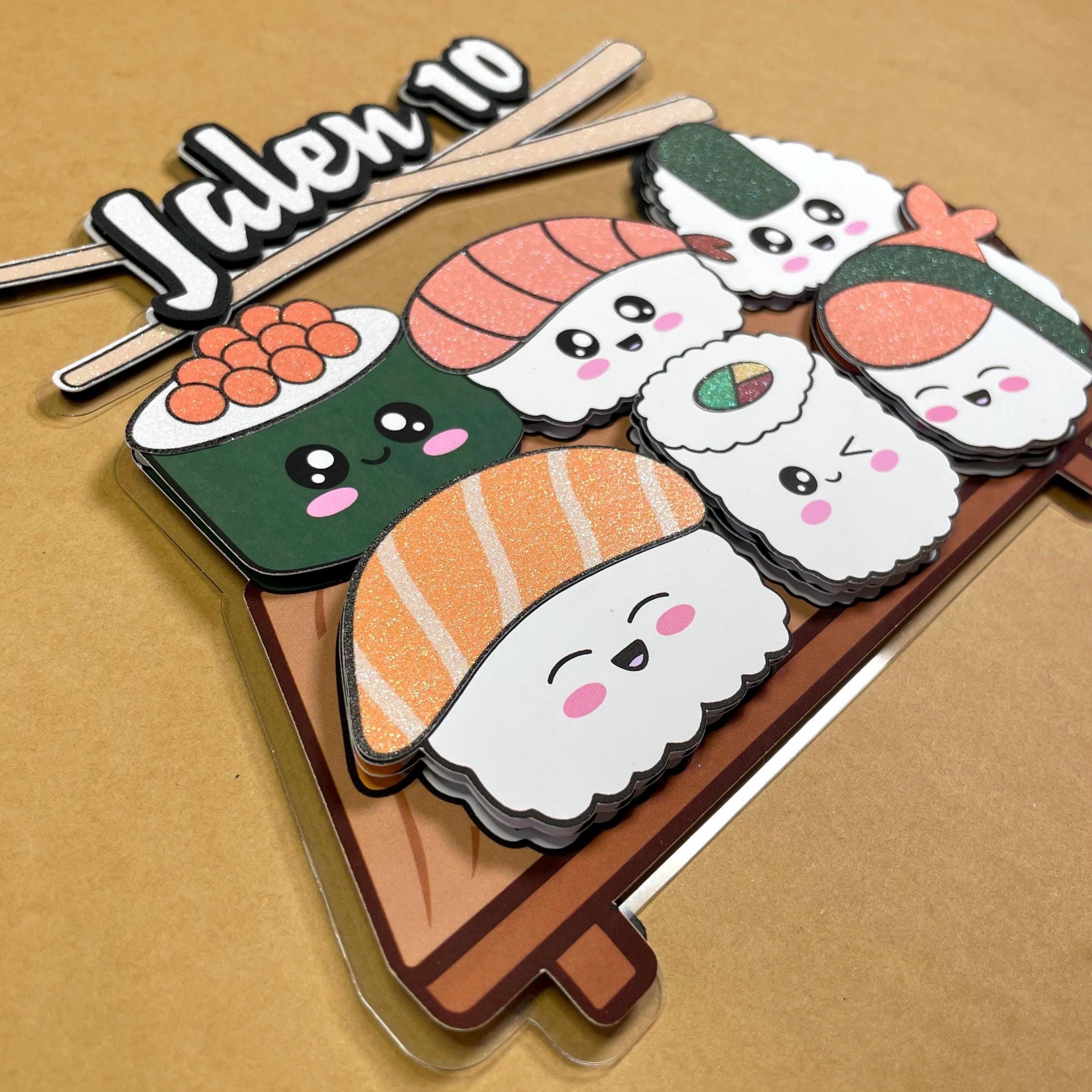 Sushi Cake Topper-kawaii Cake Topper - Etsy