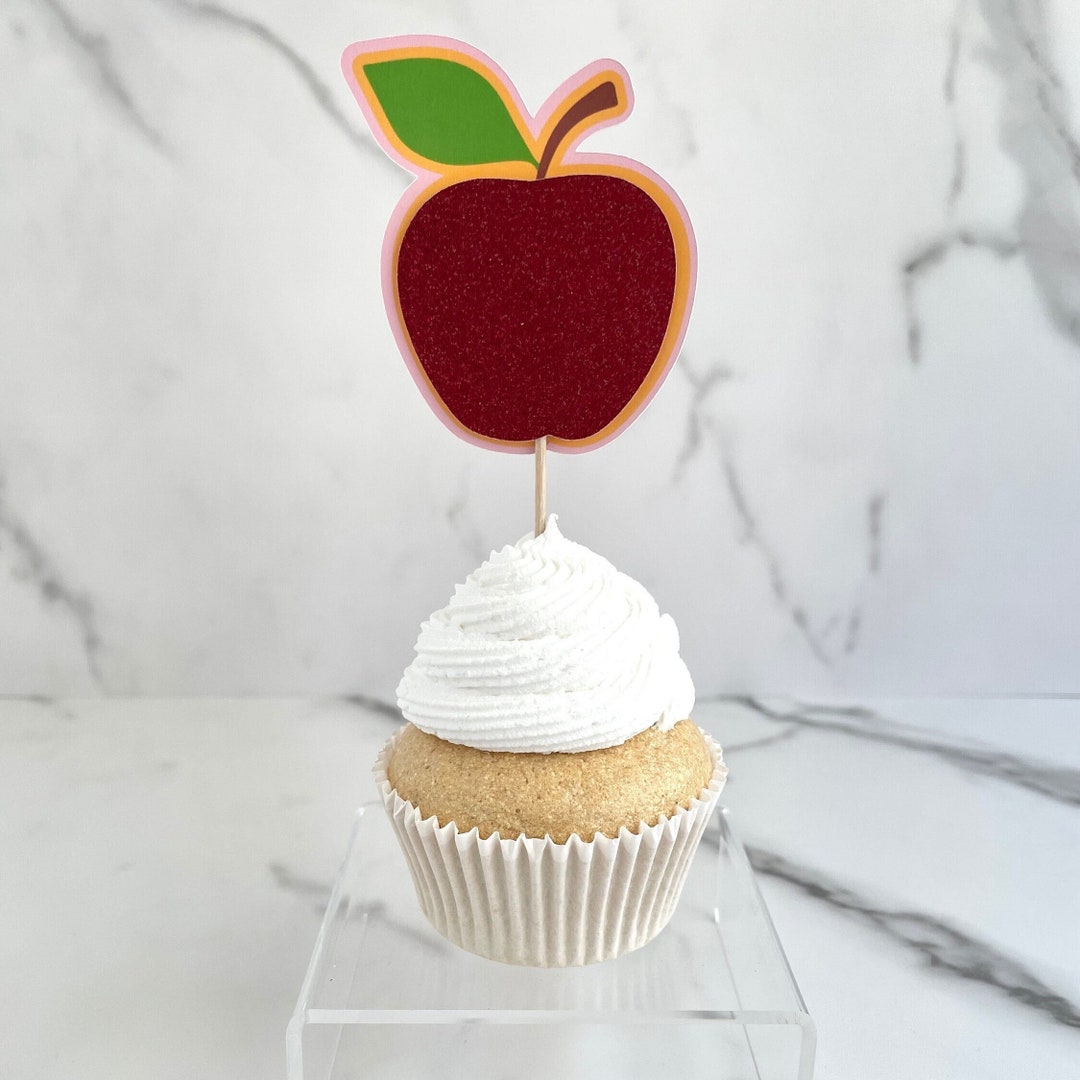 Apple Cupcake Topper-fruit Cupcake Topper-apple Birthday-fruit Birthday ...