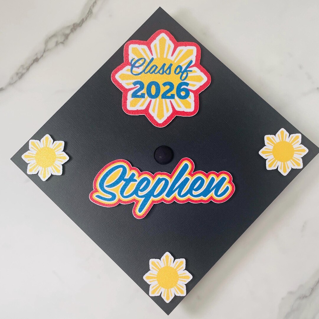 Personalized Filipino Graduation Cap Topper-custom Filipino Graduation ...