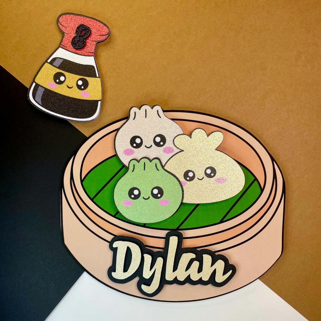 Dumpling Cake Topper-dumpling & Soy Sauce Cake Topper-kawaii Cake ...