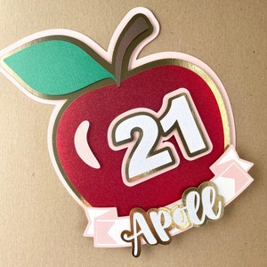 Apple Cake Topper-fruit Cake Topper-apple Birthday-fruit - Etsy