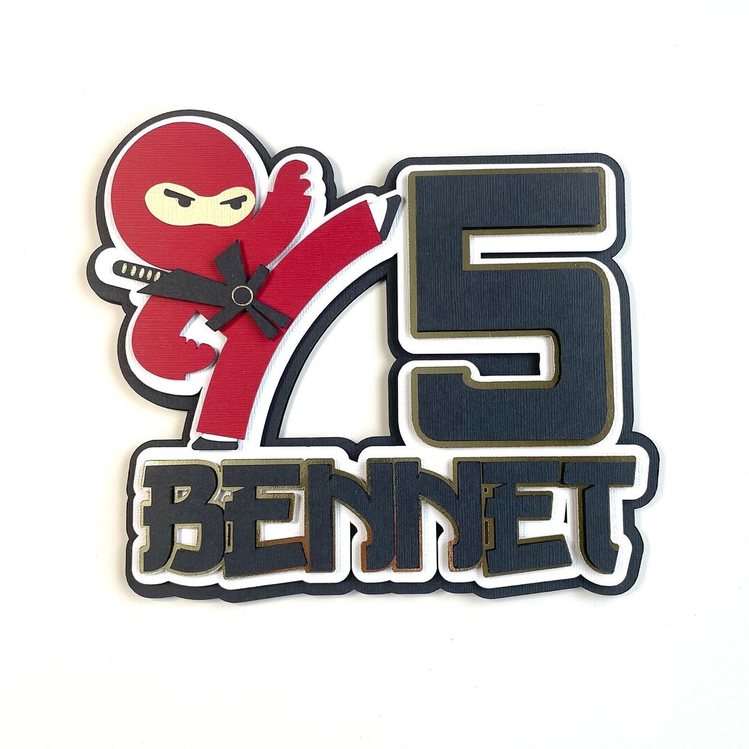 Ninja Cake Topper-ninja Kid Cake Topper-ninja Birthday-ninja Theme ...