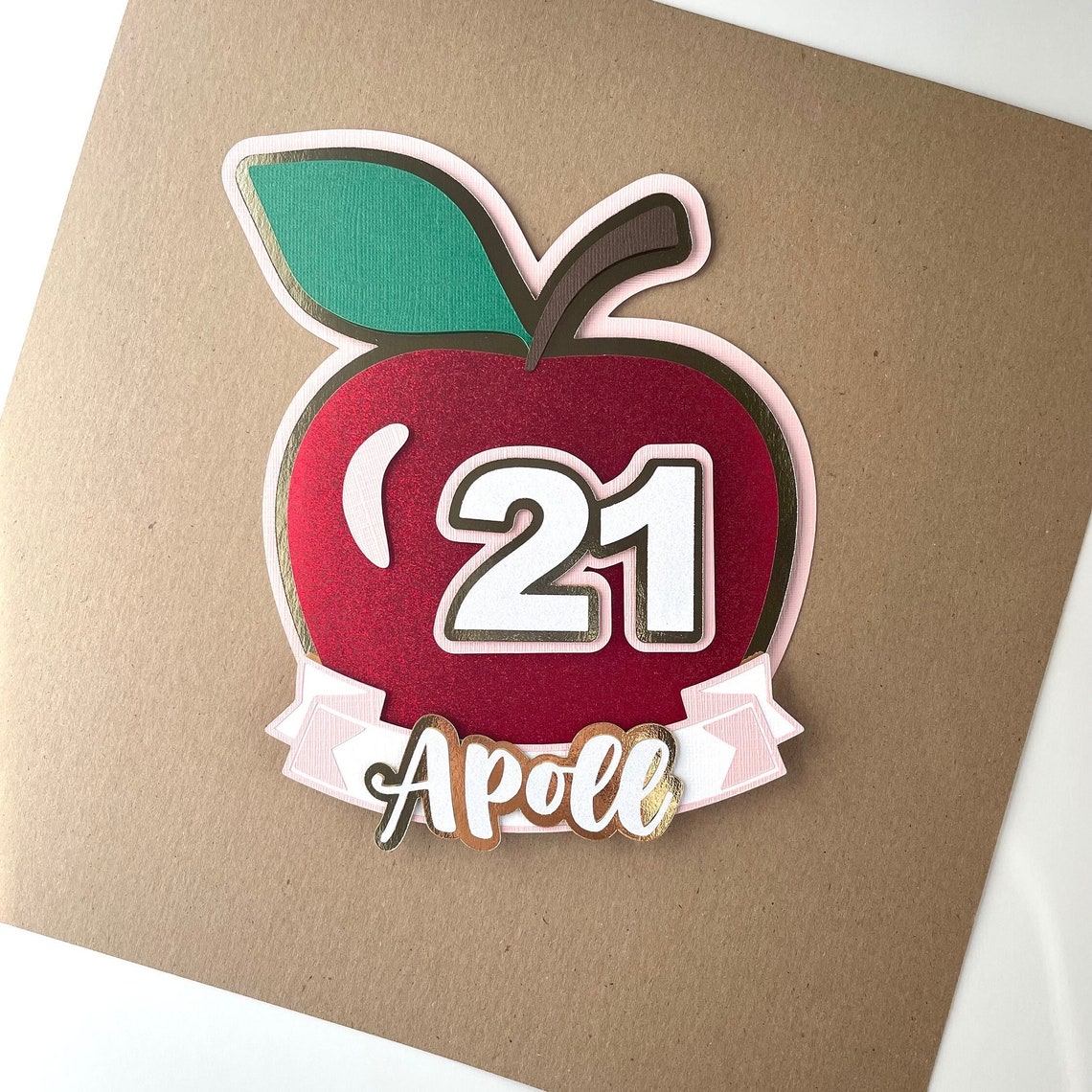 Apple Cake Topper-fruit Cake Topper-apple Birthday-fruit - Etsy