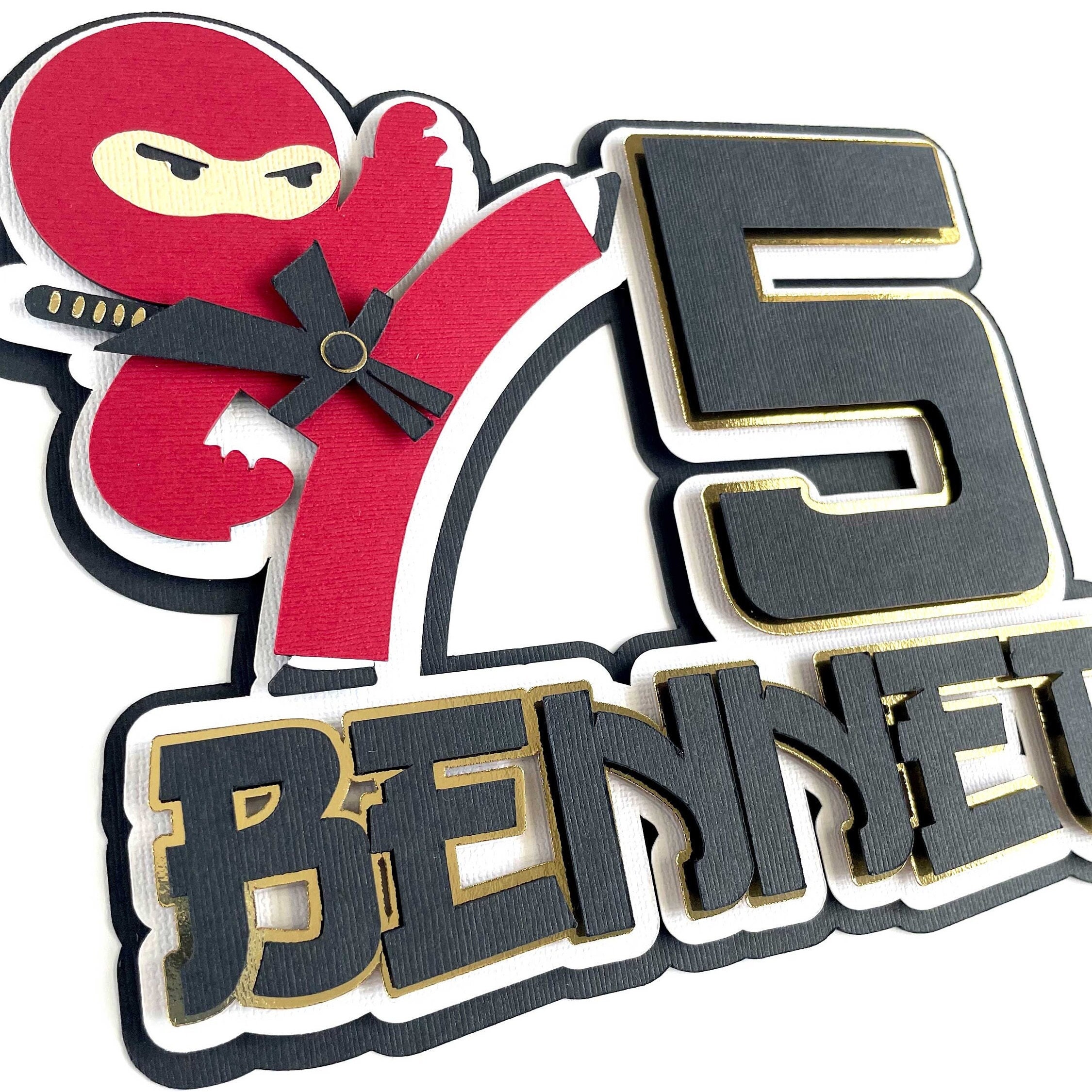 Ninja Cake Topper-ninja Kid Cake Topper-ninja Birthday-ninja Theme ...