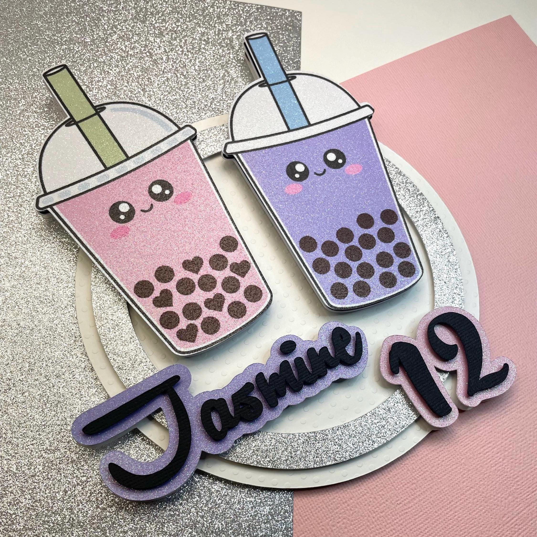 Boba Cake Topper-kawaii Cake Topper-bubble Tea Cake Topper-boba Tea - Etsy
