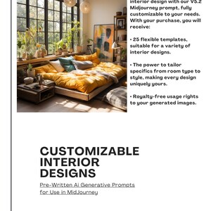 CUSTOMIZABLE INTERIOR DESIGNS: Pre-written Ai Generative Prompts for ...