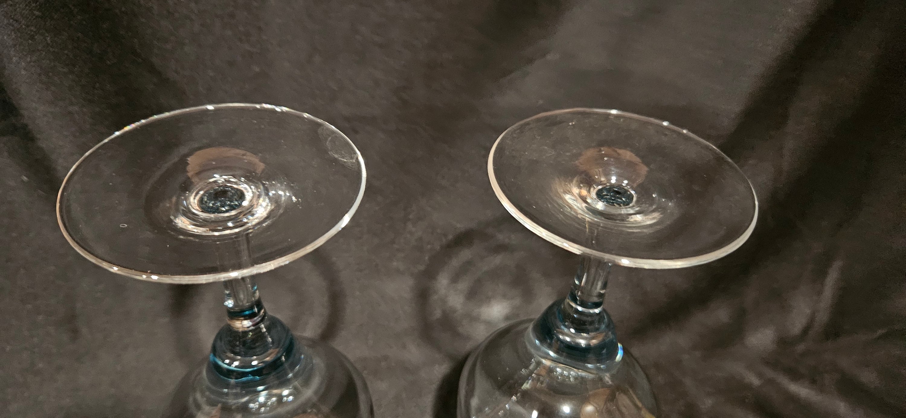 Set of 2 Sasaki Blue Azure Wine Glasses Water Stemware - Etsy