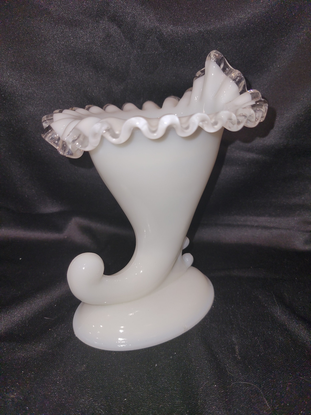 1950s Fenton Silvercrest Cornucopia Candle Holder Jack in the Pulpit ...