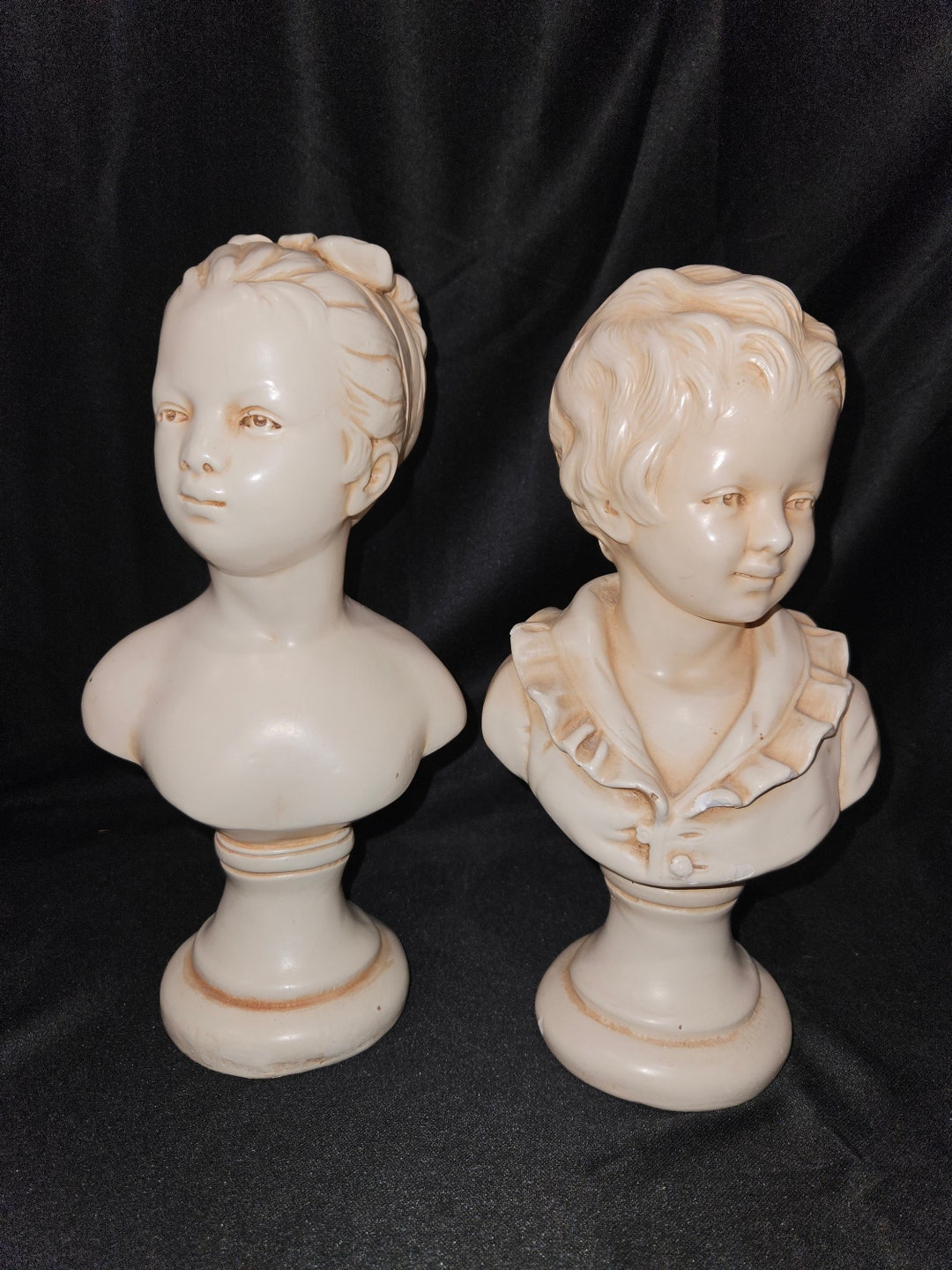 Alexander Backer Boy and Girl Plaster Bust Statues - Etsy