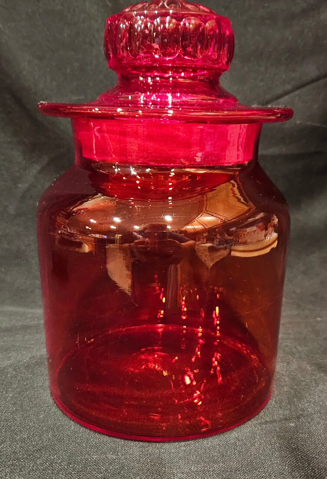 Beautiful Red Takashi Apothecary Jar With Lid Jar Glows Uranium - Etsy