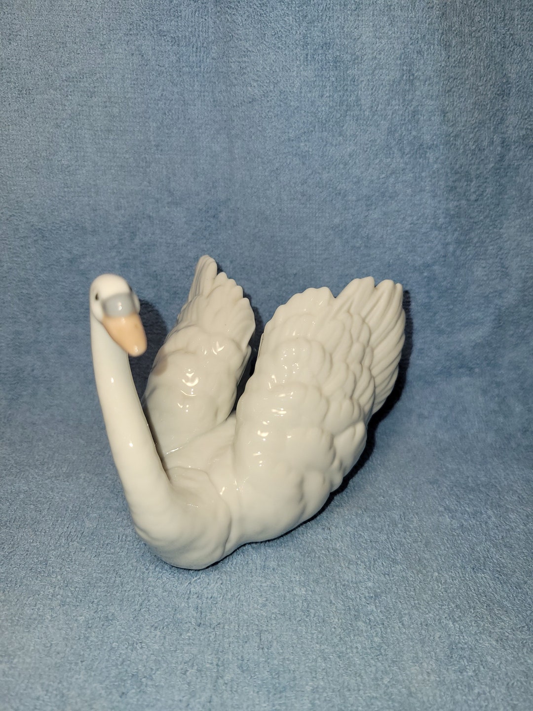 1980s Lladro Porcelain Swan Figurine With Spread Wings. 5231 - Etsy