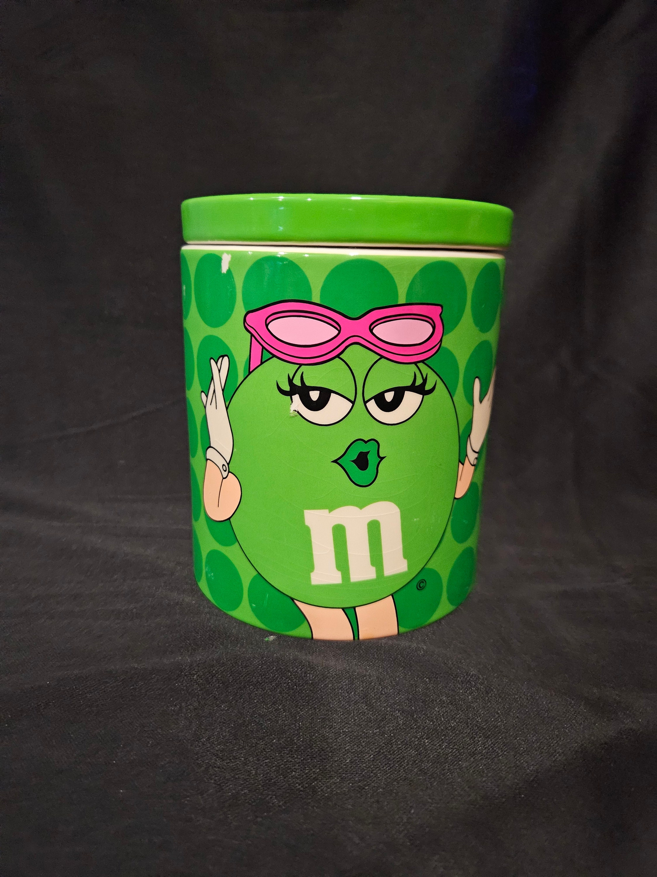 Green M&M Cookie Jar Candy M and M by Galerie China - Etsy