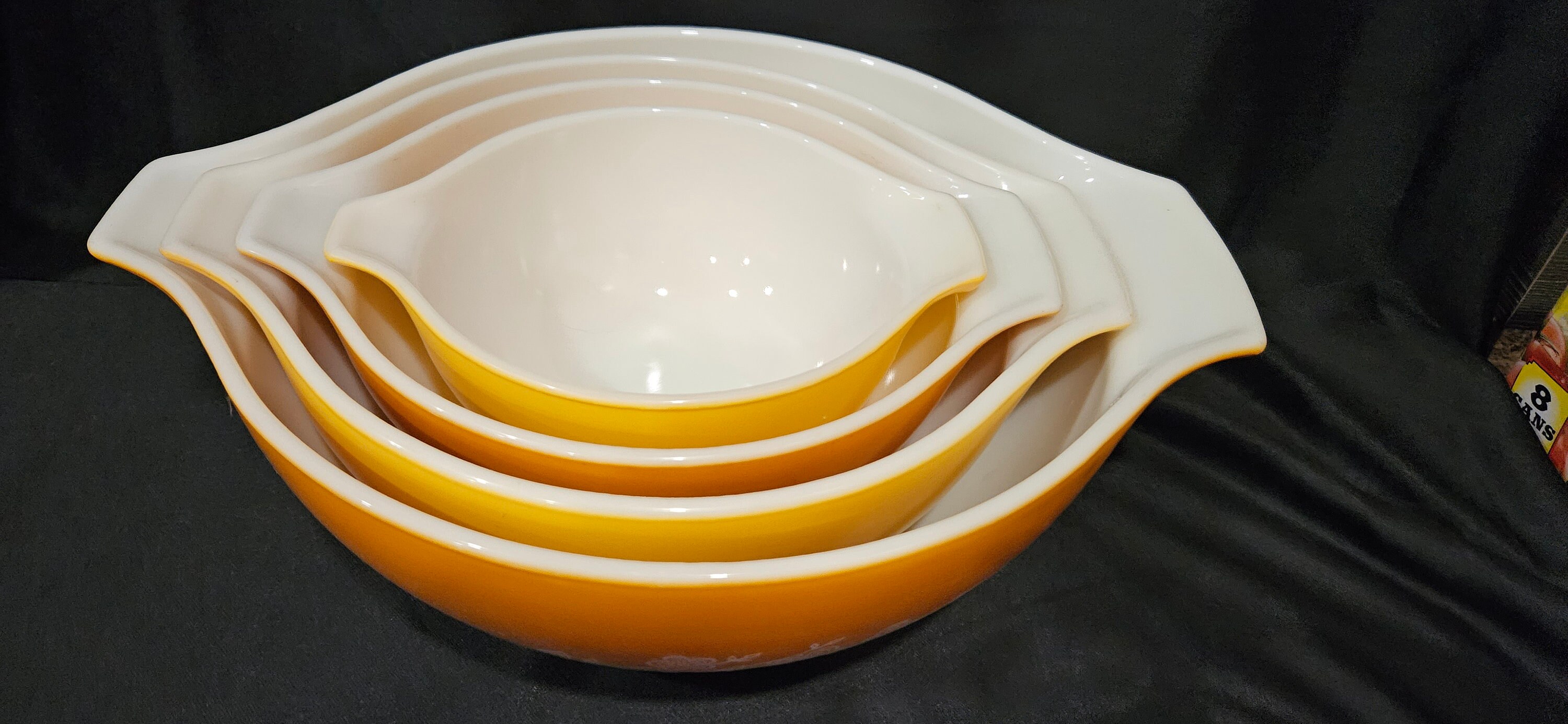 Beautiful Complete Set of 4 Pyrex Butterfly Gold Mixing Nesting ...