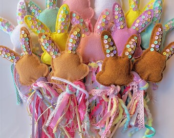 Bunny Wand, Easter Wand, Spring Basket Wands, Pretend Play Wands, Felt ...