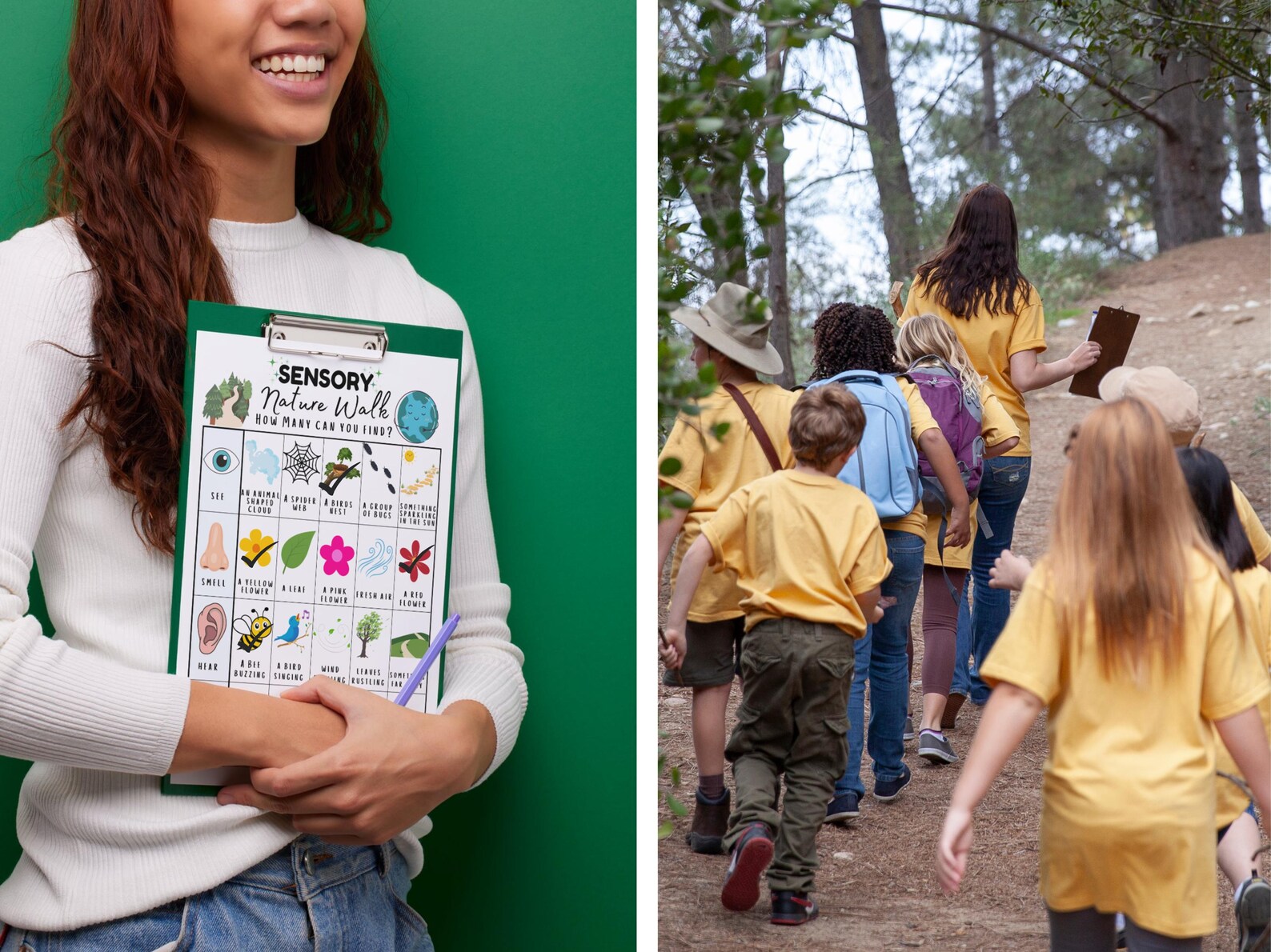 Sensory Nature Walk Scavenger Hunt: Outdoor Activity for Kids (PDF) - Etsy