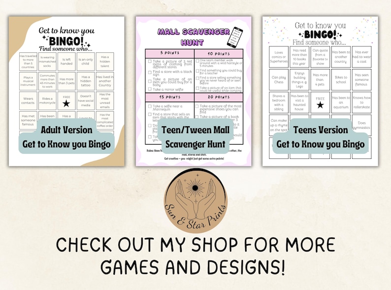 Kids Get to Know You Bingo Game: Icebreaker Activity - (PDF Download ...