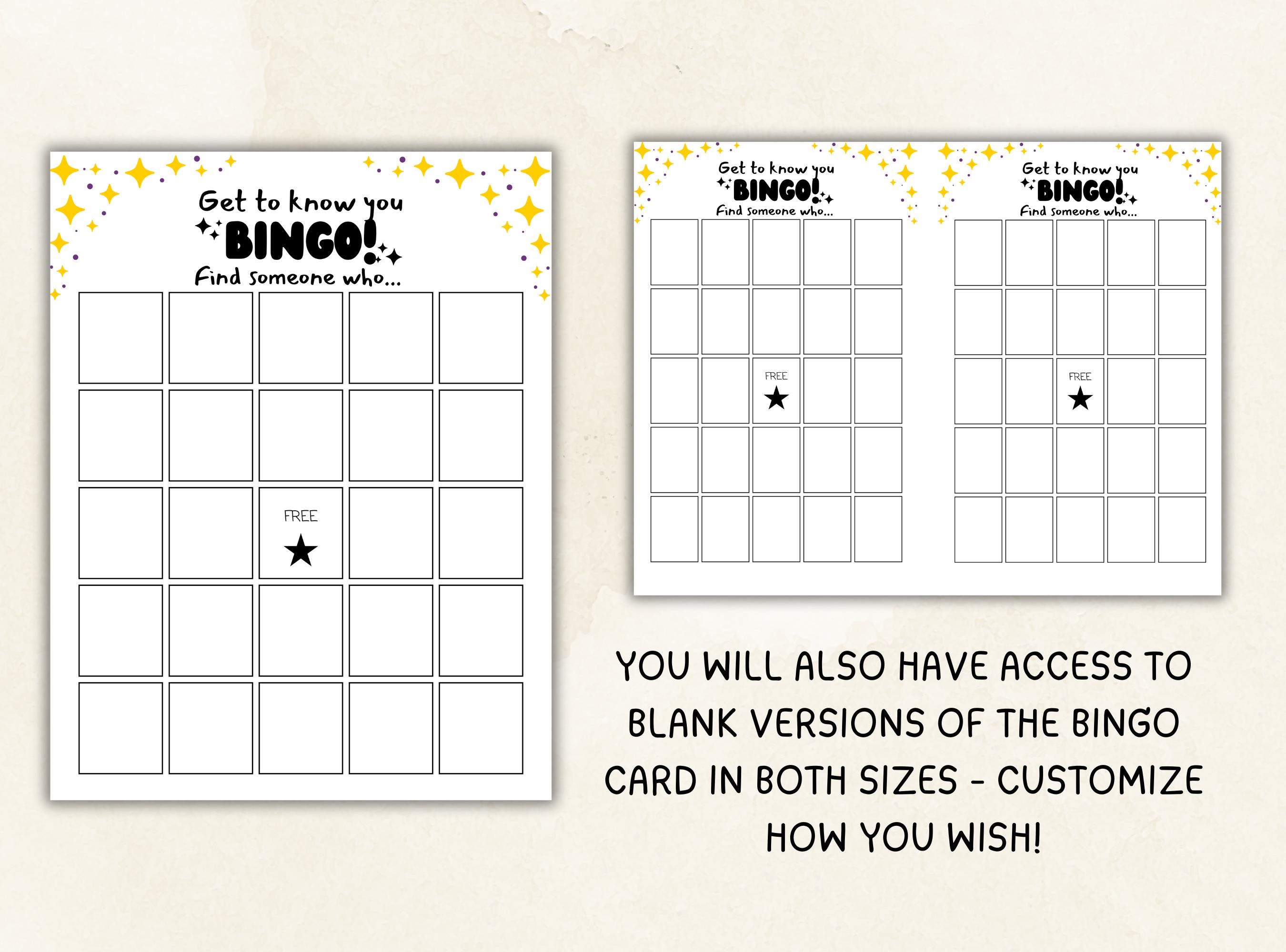 Kids Get to Know You Bingo Game: Icebreaker Activity - (PDF Download ...