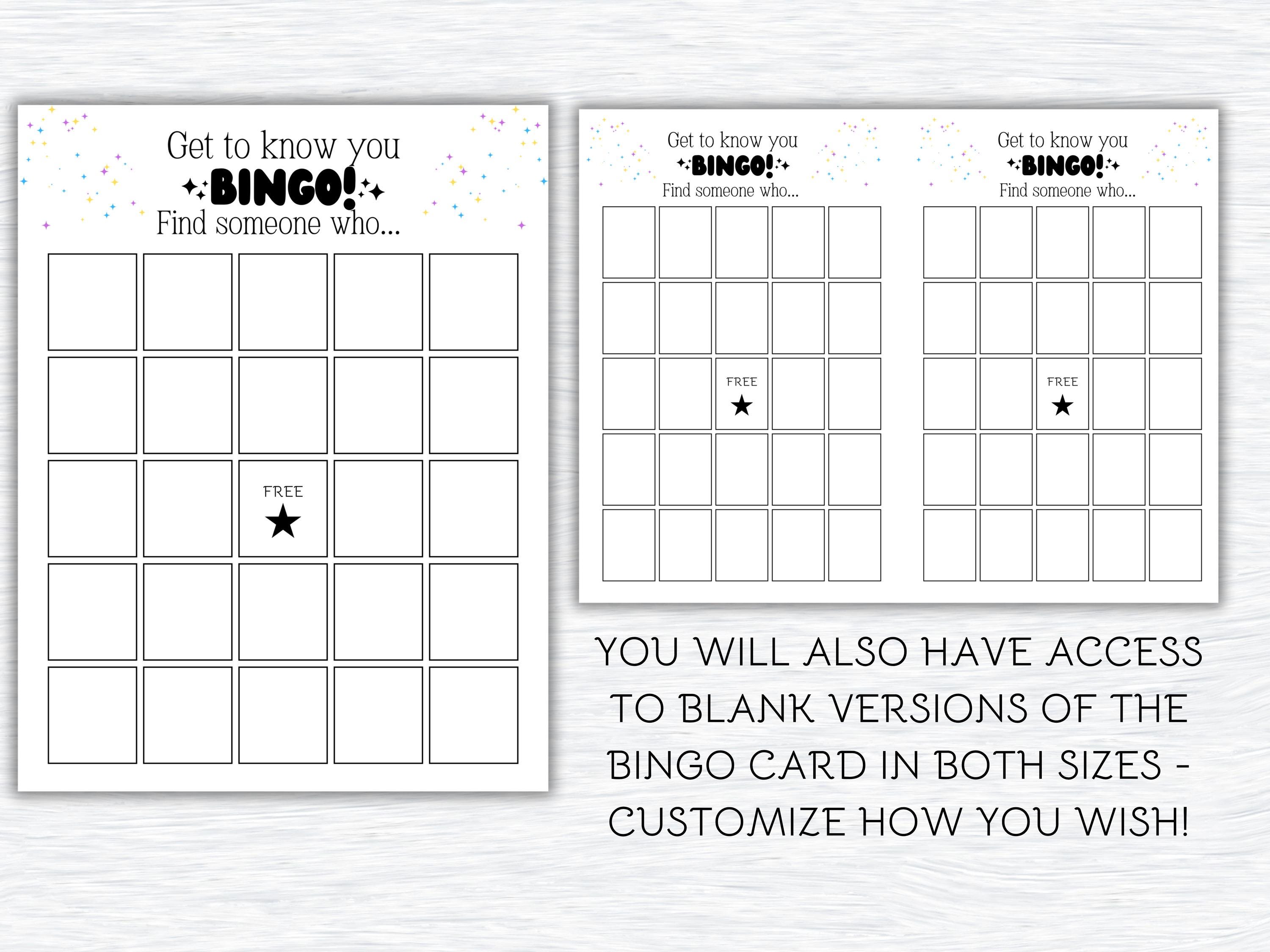 Teen Icebreaker Bingo Game: Fun School or Youth Group Activity ...
