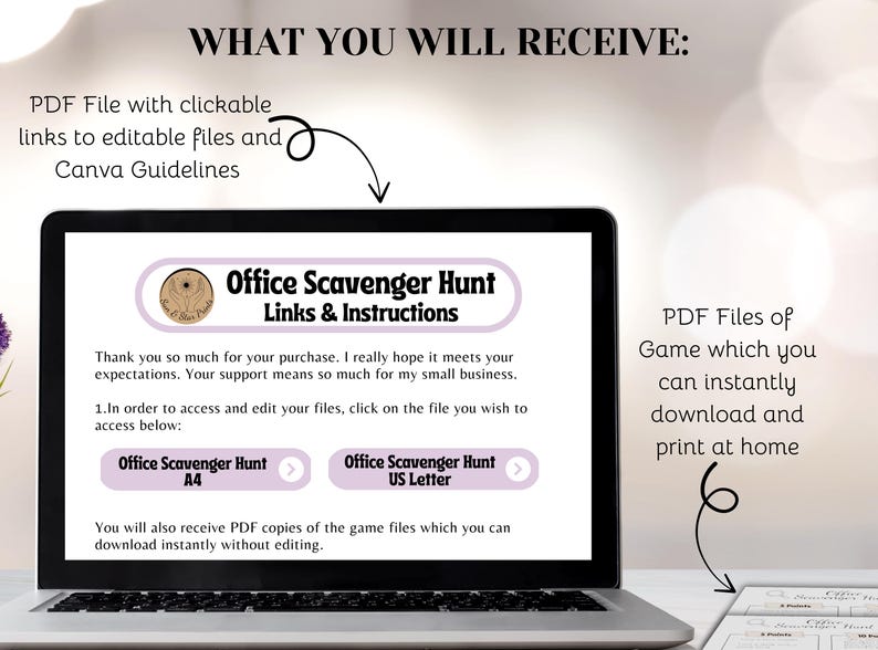 Office Scavenger Hunt: Team Building Activity - Holiday Party (editable ...