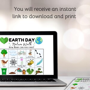 Earth Day Nature Walk Activity - Scavenger Hunt & Bingo Style Game ...
