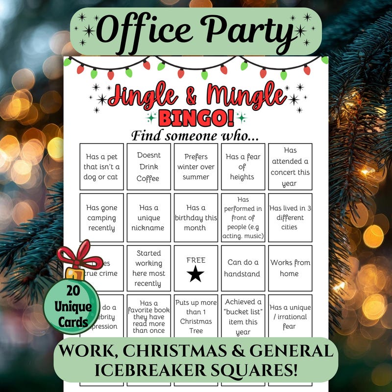 Christmas Bingo Staff - Etsy