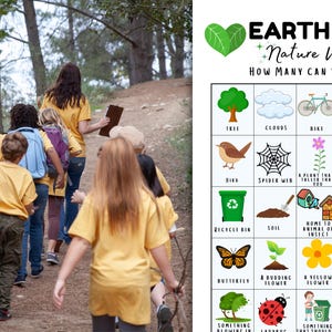 Earth Day Nature Walk Activity - Scavenger Hunt & Bingo Style Game ...