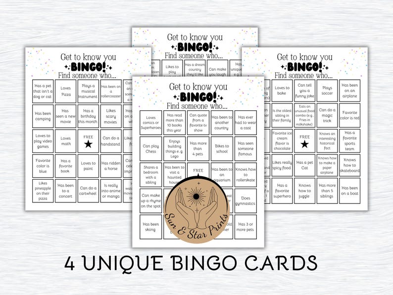 Teen Get to Know You Bingo - Fun Icebreaker Game for School, Youth ...