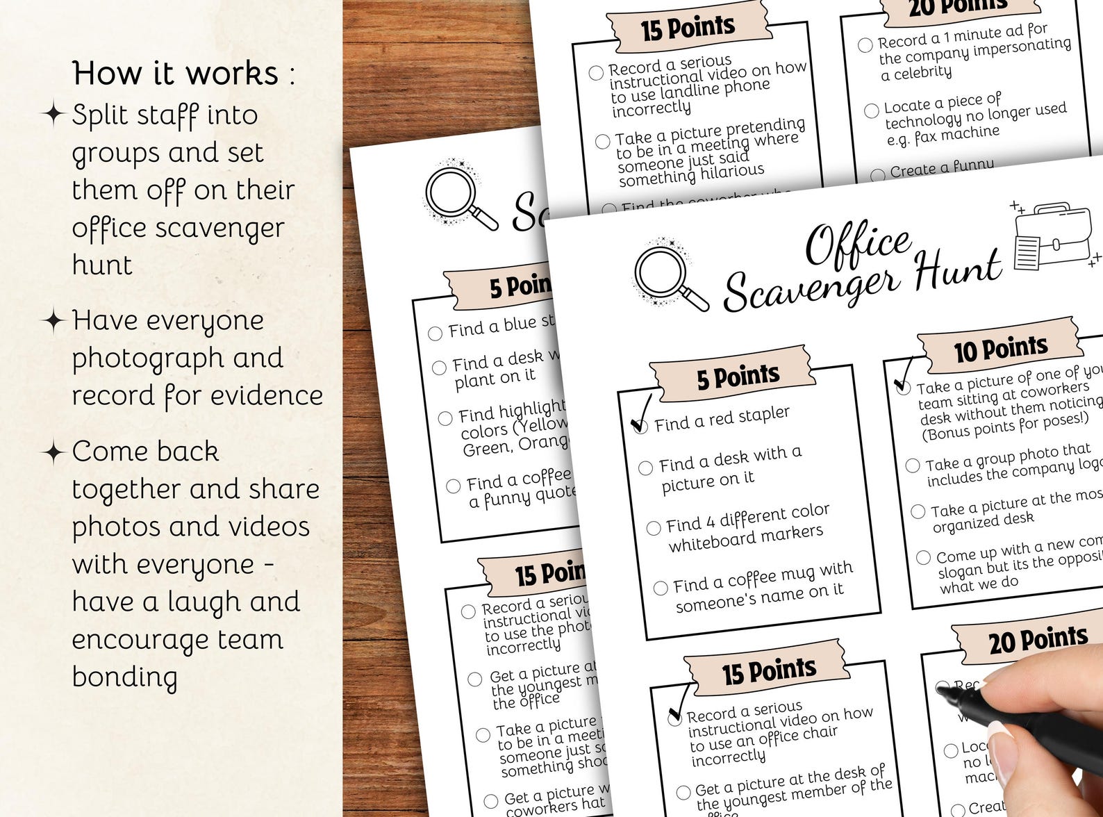 Office Scavenger Hunt: Team Building Activity - Holiday Party (editable PDF Download) - Etsy