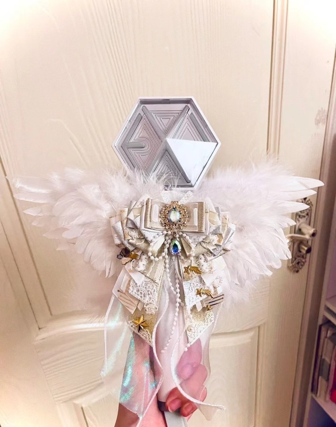 Custom K-pop Lightstick Bow Wings| Yellow |light Stick Decorative Bow ...