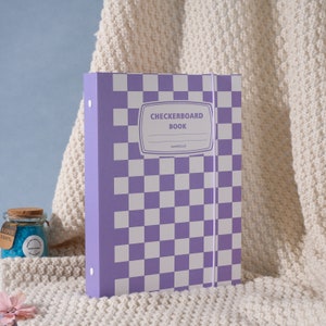 Handmade Checkered A4 | A5 Binder Hardboard Book Card Holder Photo ...
